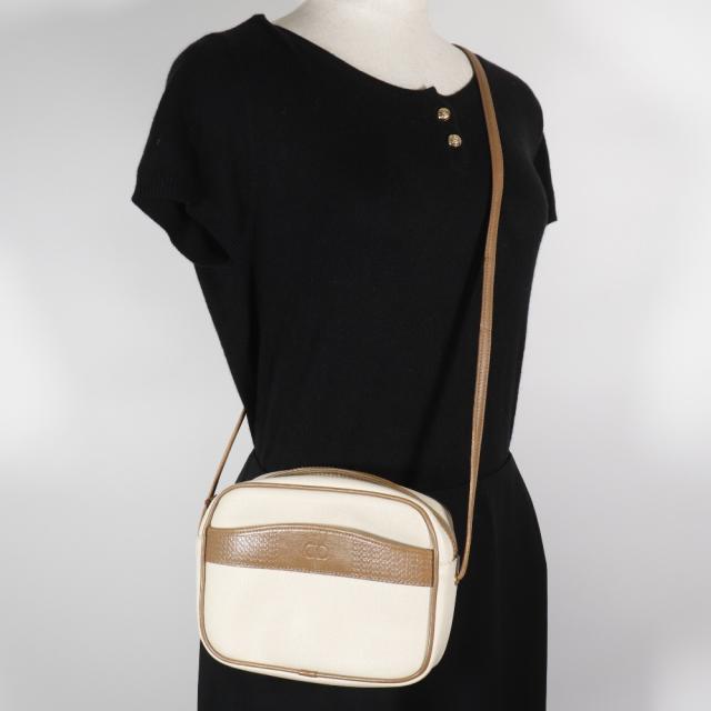 Dior クリスチャンディオール CDロゴ ポシェット ポシェット PVC ベージュ