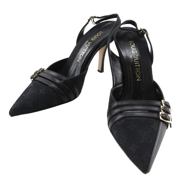 LOUIS VUITTON ルイ・ヴィトン ピンヒール モノグラム モノグラム キャンバス 黒 パンプス