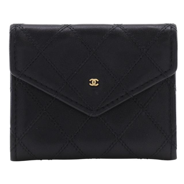 CHANEL シャネル ビコローレ ココマーク カーフ 黒 ケース レディース 【中古】