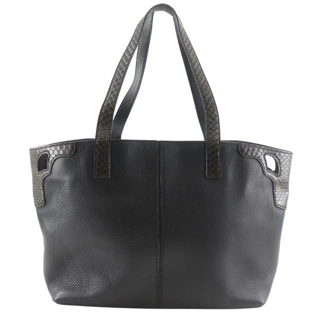 CARTIER カルティエ マルチェロ ドゥ カルティエ レザー 黒 トートバッグ ユニセックス