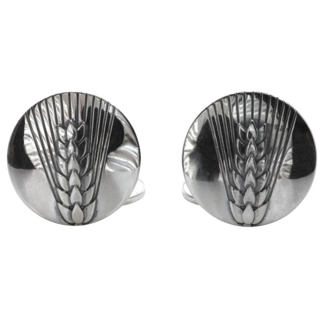   ジョージジェンセン 麦 稲穂 ＃47B シルバー925 カフス メンズ 【中古】