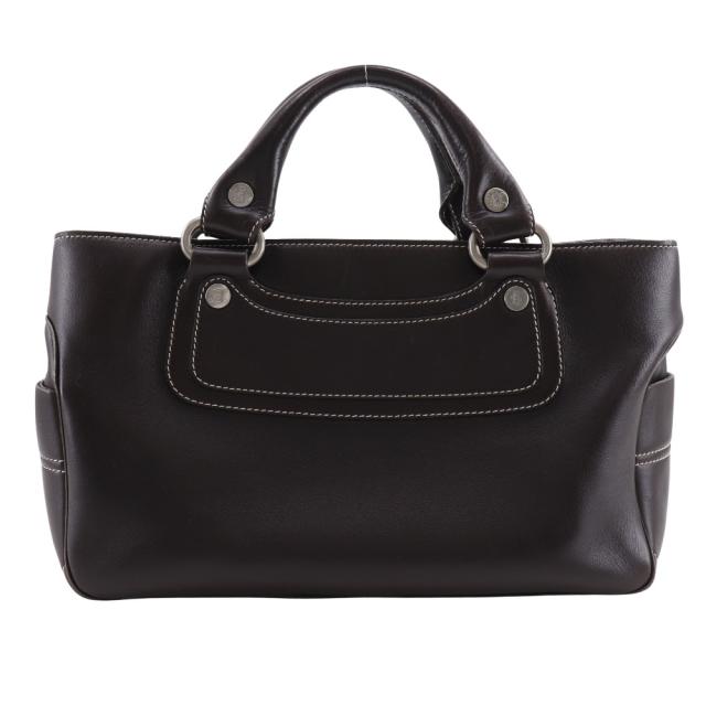 CELINE セリーヌ ブギーバッグ レザー 茶 ハンドバッグ レディース 【中古】