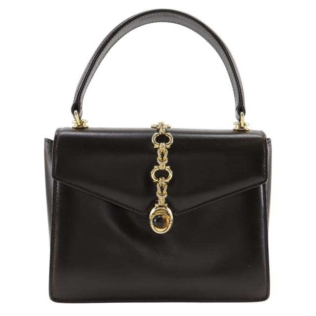 GUCCI グッチ ワンハンドル オールドグッチ レザー 茶 ハンドバッグ レディース 【中古】