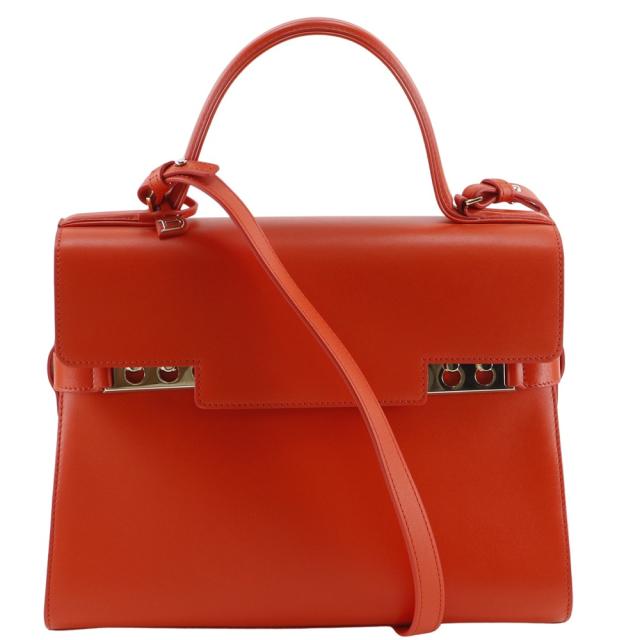 DELVAUX デルヴォー タンペートGM 2WAYショルダー カーフ 赤 ハンドバッグ レディース