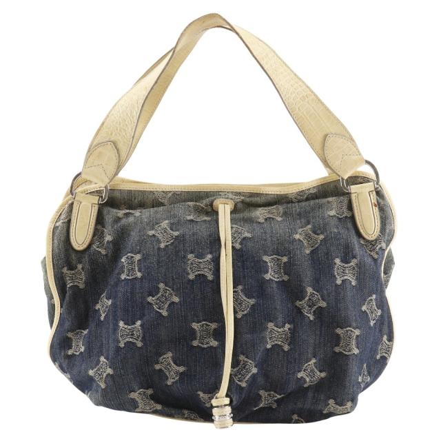 CELINE セリーヌ ビタースウィート パリマカダム デニム 青 トートバッグ レディース