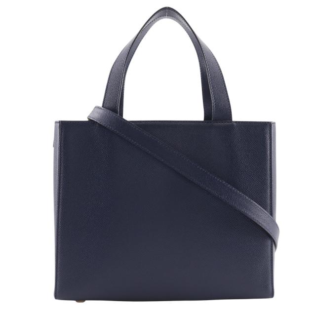 CELINE セリーヌ 2WAYショルダー ヴィンテージ MC1739 カーフ 紺 ハンドバッグ レディース