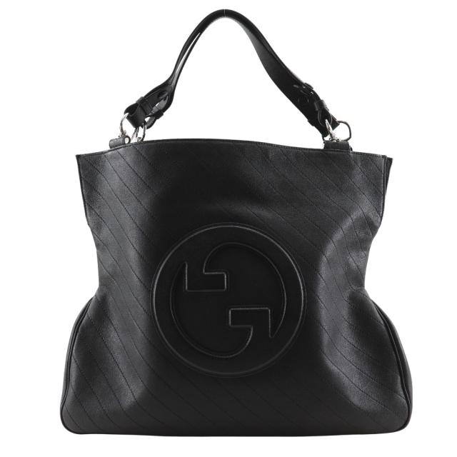 GUCCI グッチ GGブロンディ 751516 カーフ 黒 トートバッグ レディース 【中古】