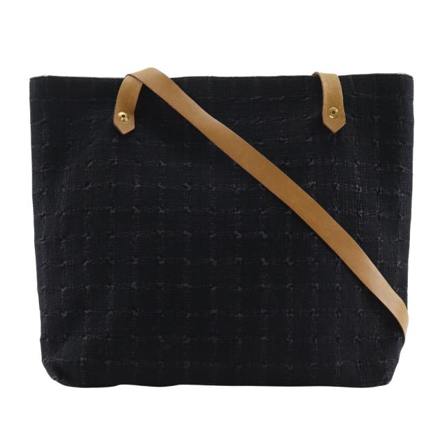 HERMES エルメス アメダバ カバ・ドゥ・ポッシュ ロングショルダー キャンバス 黒