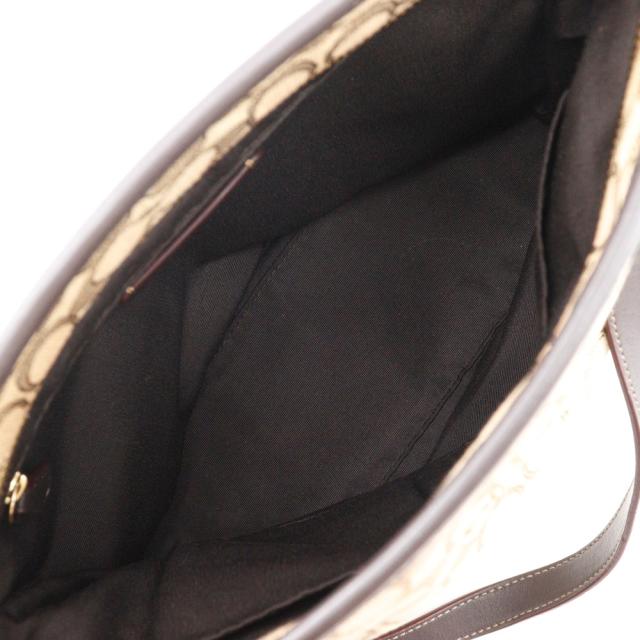 COACH コーチ シグネチャー F58282 キャンバス 茶 トートバッグ