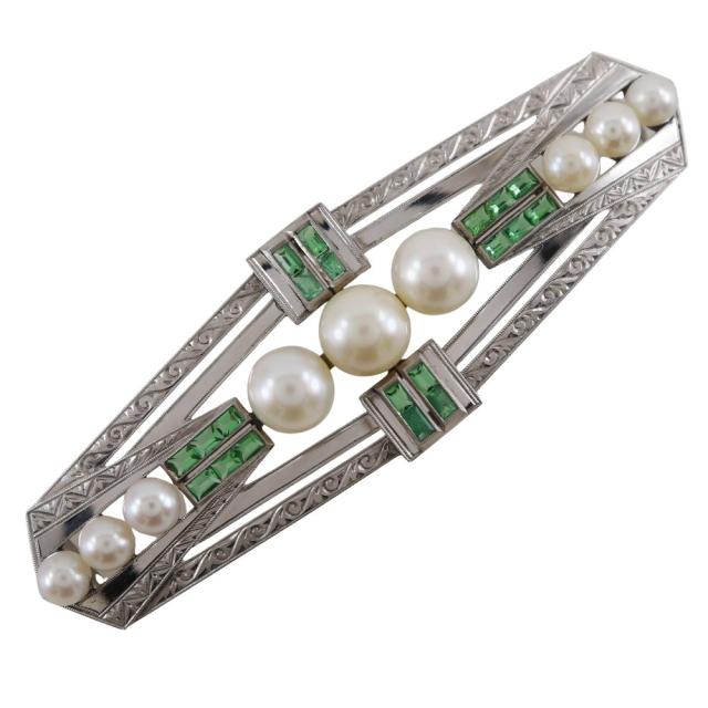 真珠 真珠 帯留め レディース 【中古】