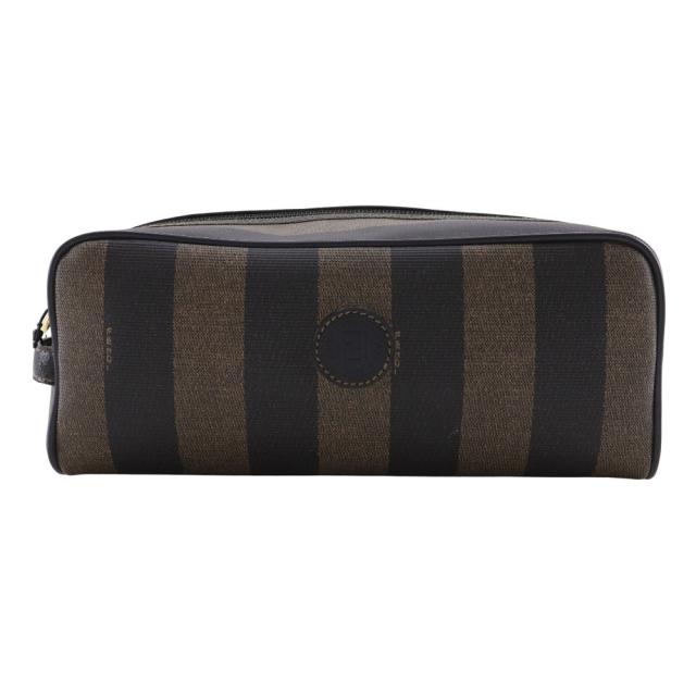 FENDI フェンディ ぺカン ヴィンテージ ヴィンテージ PVC 茶 ポーチ レディース 【中古】
