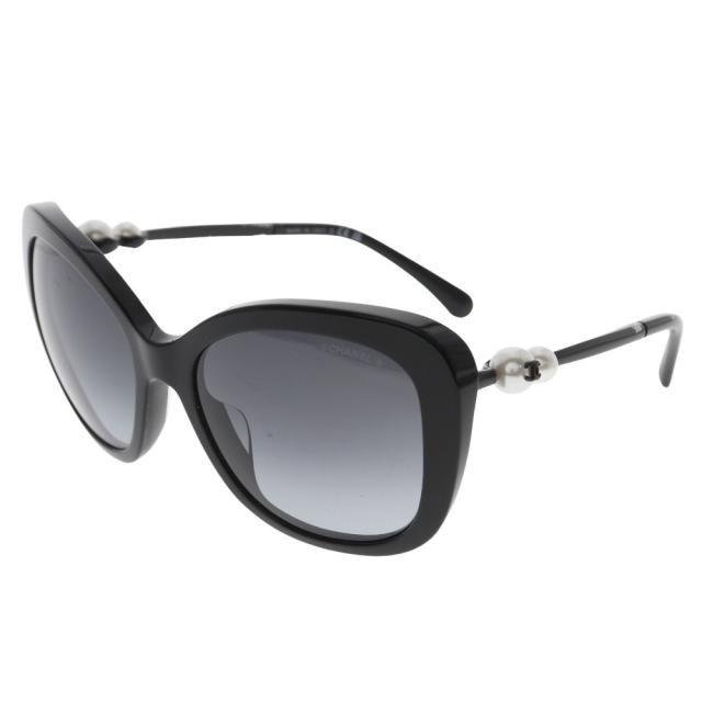 CHANEL シャネル ココマーク 5339-H-A プラスチック 黒 サングラス レディース 【中古】