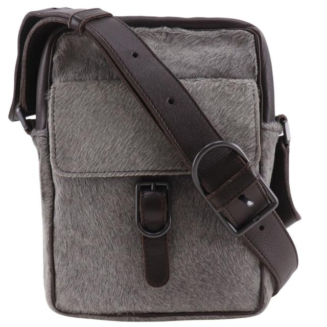 BOTTEGAVENETA ボッテガヴェネタ ハラコ グレー/茶 ショルダーバッグ ユニセックス