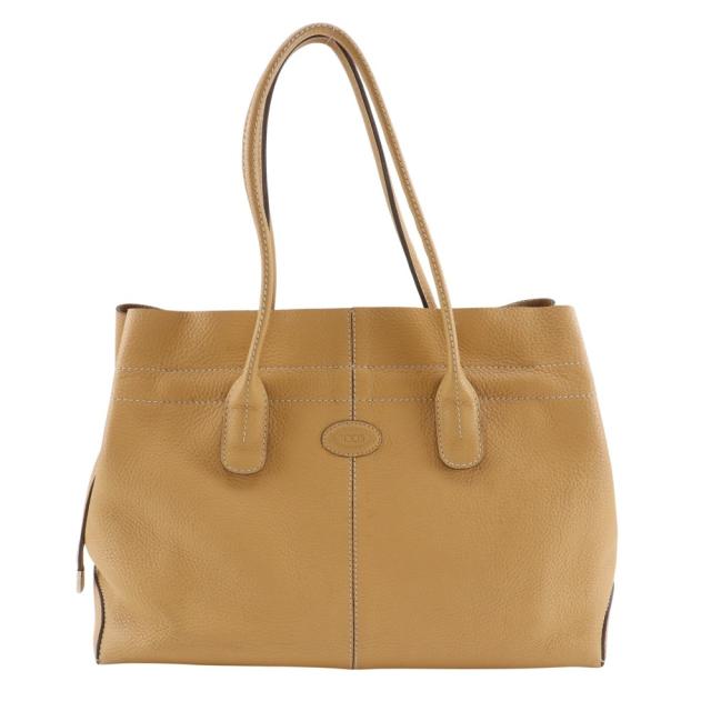 TOD’S トッズ Restyled D-Bag Dバッグ カーフ ベージュ トートバッグ レディース 【中古】