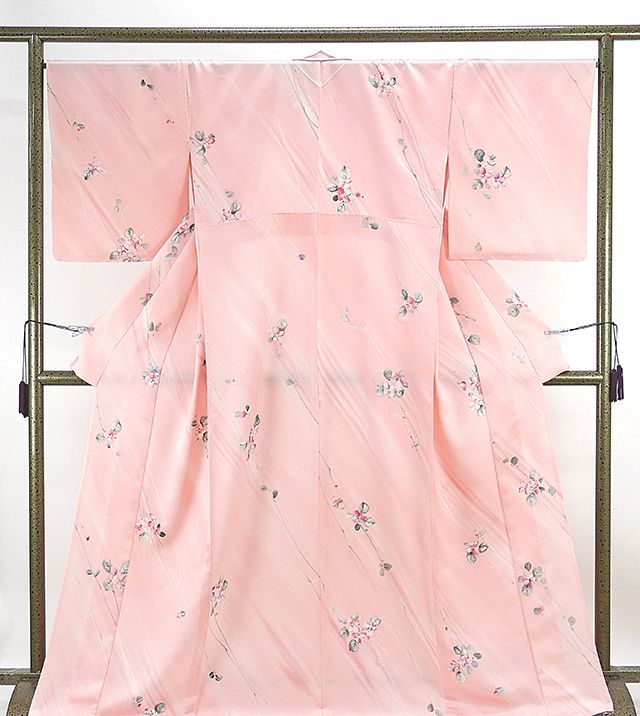 単衣 小紋 新品仕立済 正絹 単衣 染色作家 斉藤三才作 小紋 新品 仕立て上がり 着物