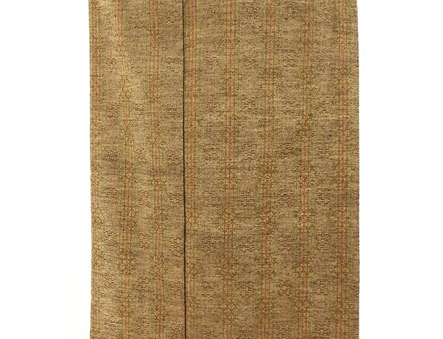 単衣 紬 新品仕立済 正絹 単衣 琉里縞 花織文様 紬 新品 仕立て上がり