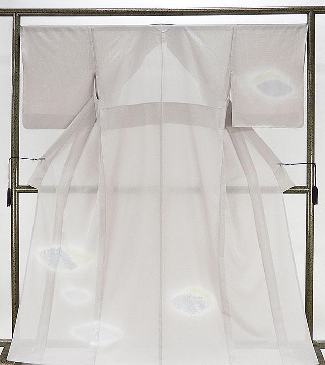 夏物  訪問着 新品仕立済 正絹 夏物 雲取菊花霰模様 絽訪問着 新品  仕立て上がり  着物