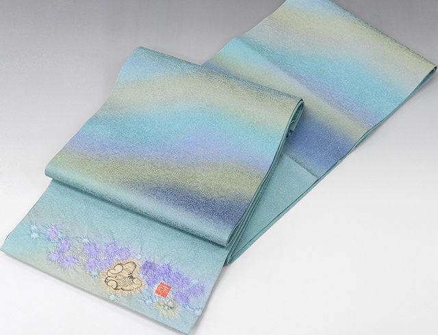 （袋帯）未着用超美品 正絹 久保田一竹[一竹辻が花/一竹工房]辻が花 袋帯（未使用）（新古品）