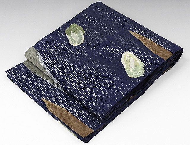 （袋帯）正絹 白菜模様 袋帯（良品）（リサイクル）