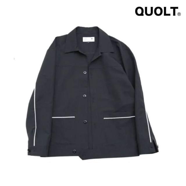 QUOLT ジャケット クオルト ポリエステル生地 ツイストパイピング カジュアル トップス WEISS JKT BLACK ブラック フェス 誕生日 プレゼント 901t1734 bk