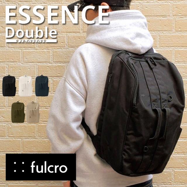 fulcro フルクロ ESSENCE Double ダブルハンドル リュック 撥水 加工 バックパック シンプル デイパック 16L リュックサック 背面ポケット 誕生日 プレゼント fma-0006