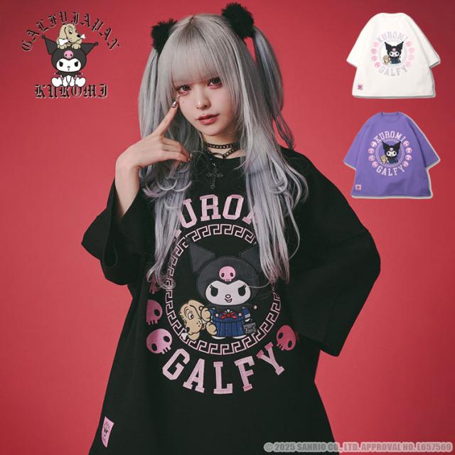 クロミ ガルフィー ポンチ素材 半袖Tシャツ みんな大好き ボンディング イヌ ロゴ GALFY ビッグサイズ 半袖 Tシャツ ストリート カジュアル 152055