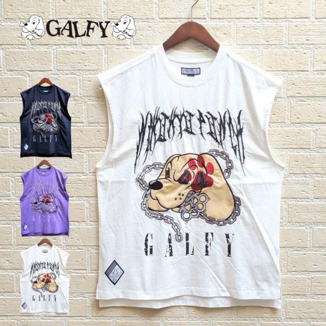 GALFY 必殺 肉球 パンチ ノースリーブ ガルフィー オーバーサイズ 四本指死殴打 イヌ ロゴ ストリート カジュアル 天竺 ユニセックス ストリートカルチャー 152094