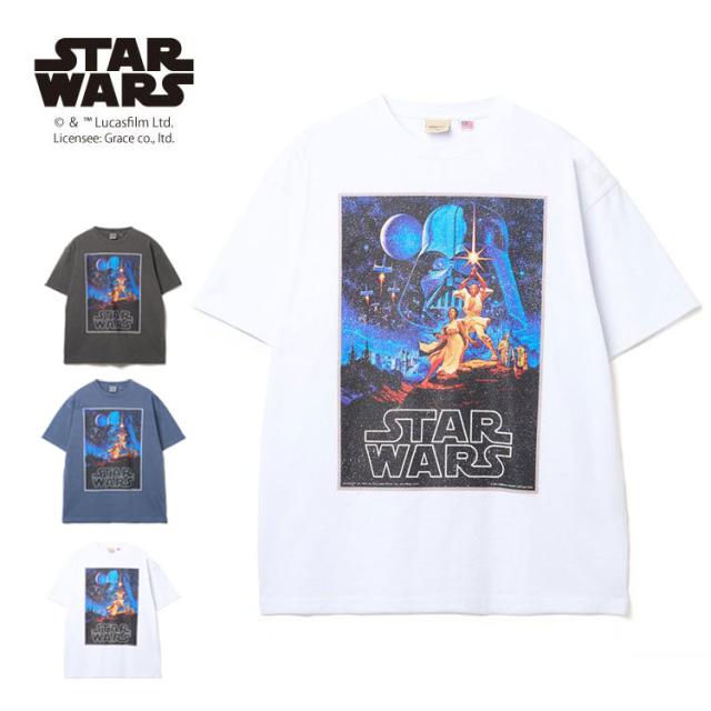 【Goodwear】『スター・ウォーズ エピソード4／新たなる希望』／ ピグメント プリント BIGTシャツ ピグメント加工 半袖Tシャツ 半袖TEE ユニセックス 7.6oz USAコットン 2W7-15235