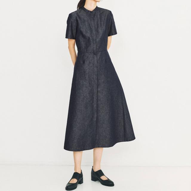 コットンリネン デニム調 ワンピース ファッション ワンピース PC6192