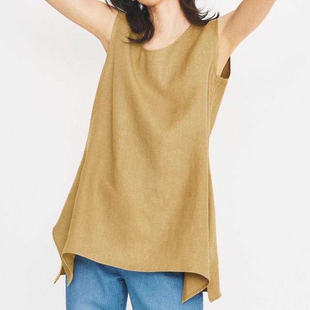 リネン ヘムデザイン ブラウス ファッション シャツ ブラウス PC6271