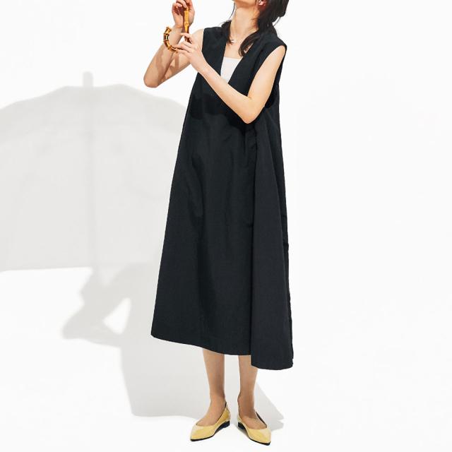 はっ水加工 テントライン ジャンパードレス ファッション ワンピース PC6287