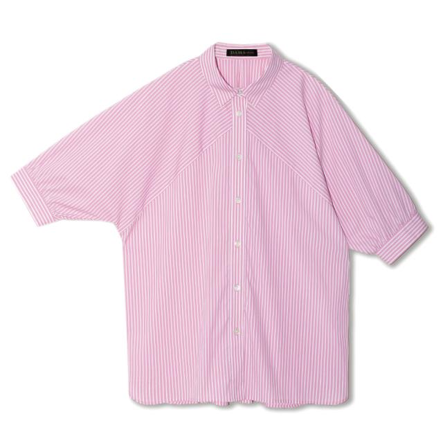 ソメロス社 ストライプデザイン切り替えシャツ シャツ ブラウス 384901 ソメロス社 ストライプデザイン切り替えシャツ シャツ ブラウス 384901