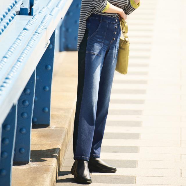 ジャージードッキング デニムパンツ パンツ ジーンズ デニムパンツ A21902