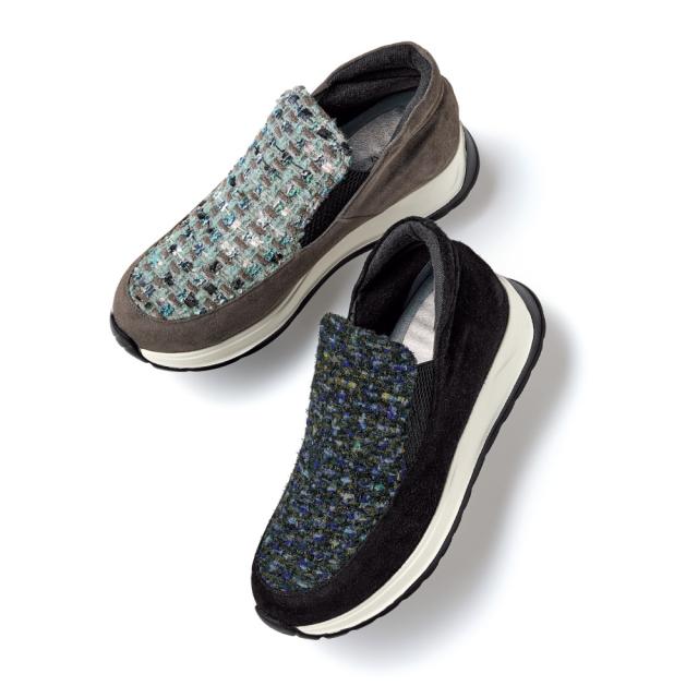 ミスキョウコ 4E やぎ革ゴアスリッポン スニーカー コンフォートシューズ コンフォートパンプス シューズ M73803