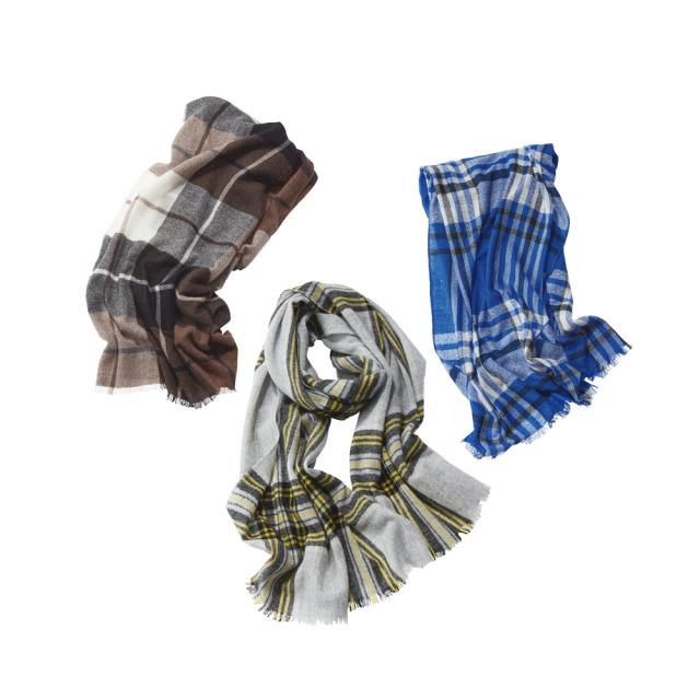 カシミヤガーゼ チェック柄 ストール ストール スカーフ マフラー A32801