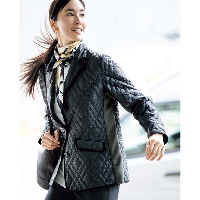 パイピング使い キルティング ダウンジャケット ジャケット テーラードジャケット 107501
