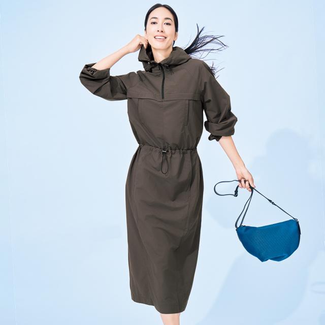 はっ水 フーディー ワンピース ワンピース 110601