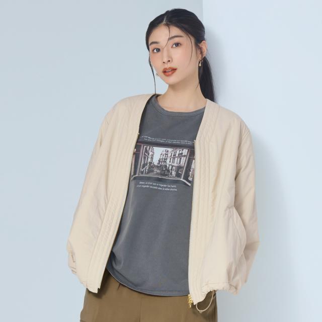 「インボテックス」社中わた使用 多機能 Vネック ブルゾン 機能性ウェア 雑貨 インナー 103401