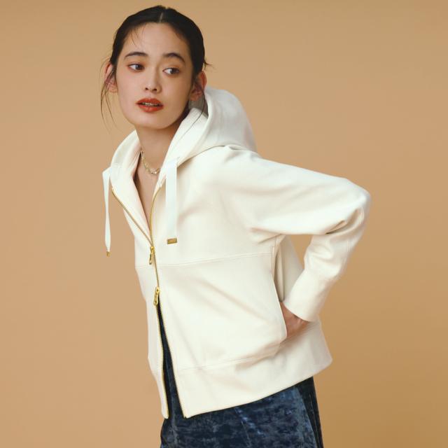 コットン ストレッチ リブ パーカ パーカー スウェット トレーナー 100302