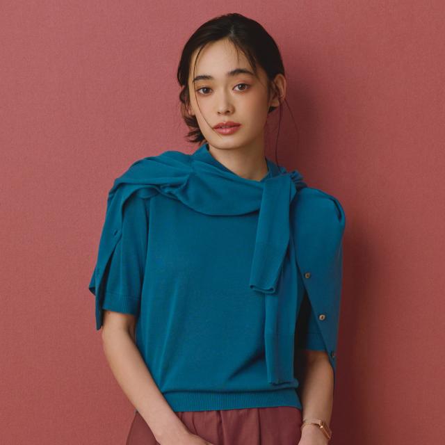 リヨセル100％ ニットアンサンブル ニット セーター ニットアンサンブル ツインニット 100501