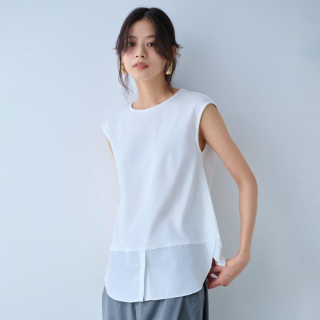 ドッキングプルオーバー シャツテール（日本製） シャツ ブラウス プルオーバー 101403