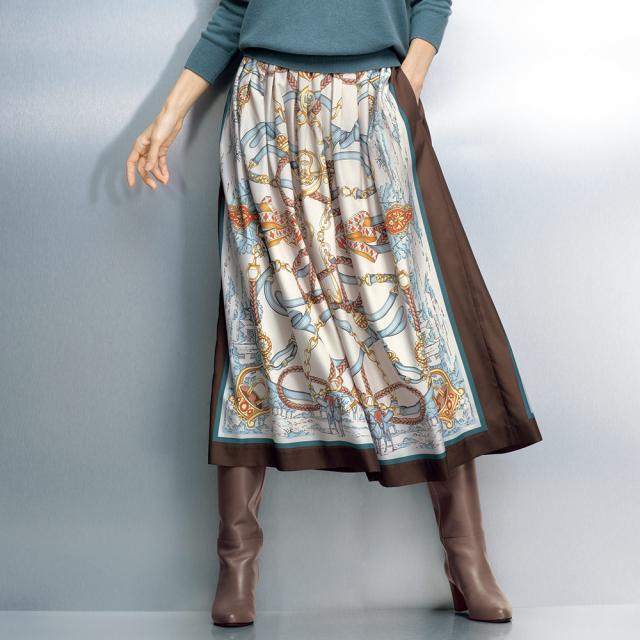ビンダ社 アーカイブ スカーフプリント スカート スカート プリント 柄スカート 125602