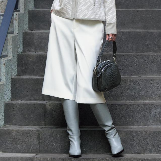 ウール混 ダブルクロス ハーフパンツ ファッション パンツ PC6116