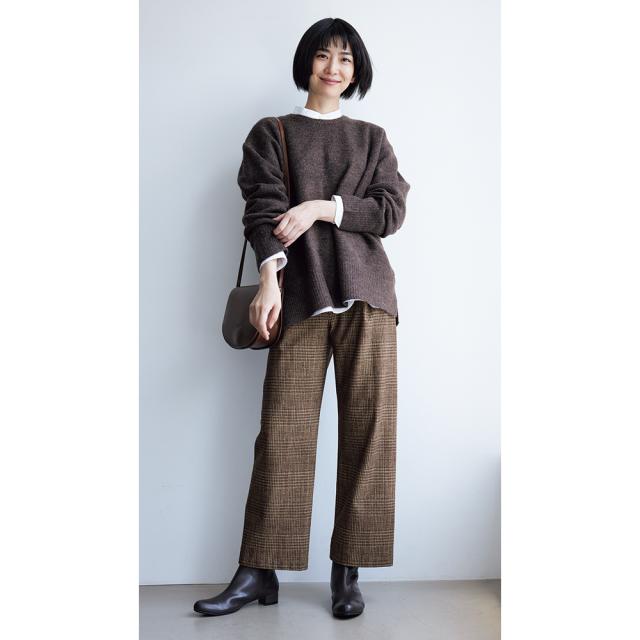 ARIKI/アリキ 裏起毛 チェック ワイドパンツ 機能性ウェア 雑貨 インナー M70002