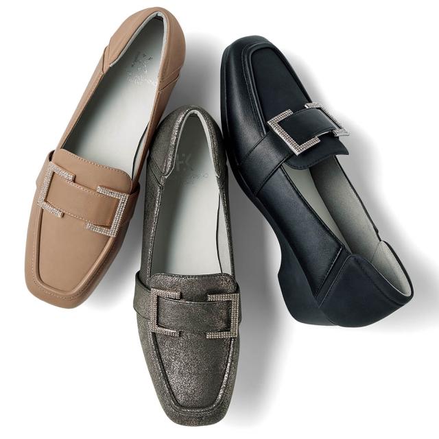 HIROKO KOSHINO FEMME/ヒロココシノ ファム バックルローファー スニーカー コンフォートシューズ コンフォートパンプス シューズ M24201