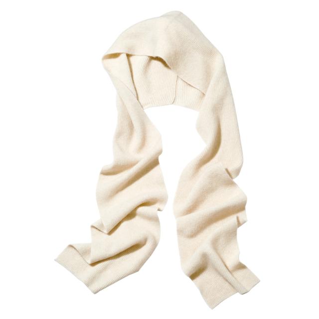 ヘアリーニット 畦編み フーディストール ストール スカーフ マフラー 121302