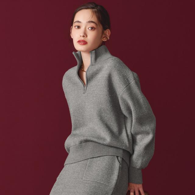 コットンウール混 ジャカードニット プルオーバー ニット セーター ニットセーター 118701