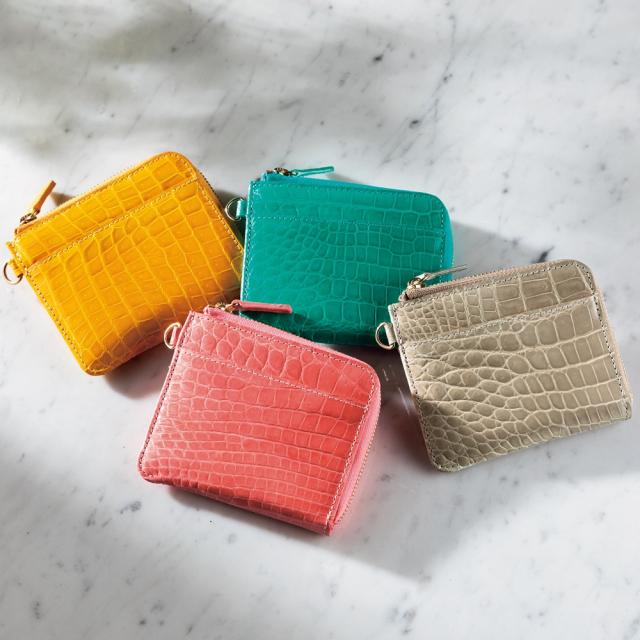 収納上手なクロコダイルミニ財布 財布 ケース ポーチ 小銭入れ ケース KR0118