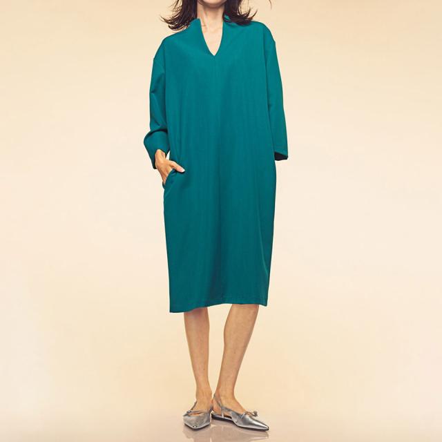 SLASH/スラッシュ きれい色 コクーンワンピース（イタリア製） ファッション ワンピース PC5952