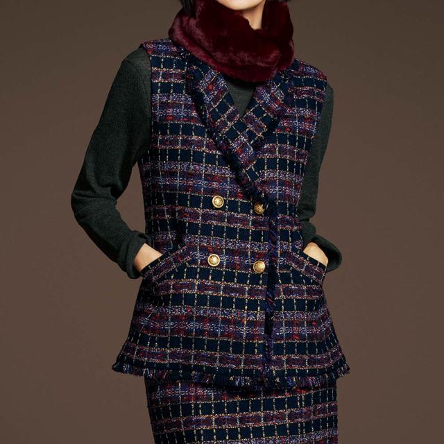 マリア・ケント社 ファンシーツイード ジレ ファッション ジャケット PC5971